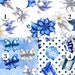 Christmas Digital Papers/blue/navy/silver/klein/patterns/noche Buena ...