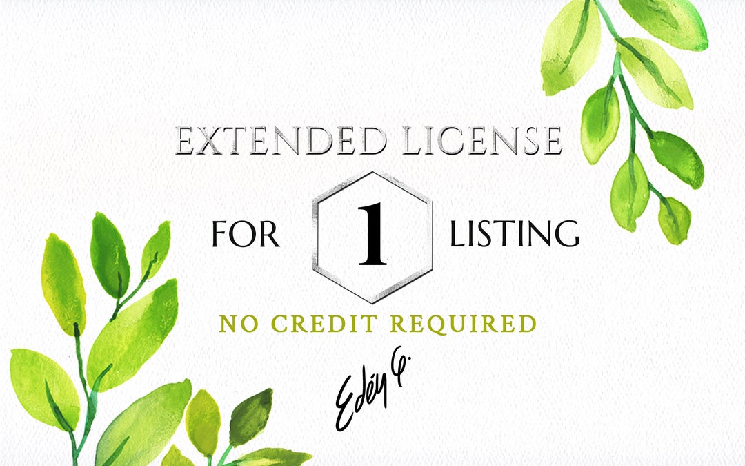 EXTENDED LICENSE Eden Gonzalez / Commercial Use / One Listing/no Credit ...