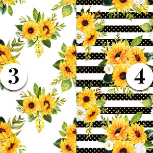 Sunflower Digital Papers/yellow/patterns/scrapbook/seamless/print ...