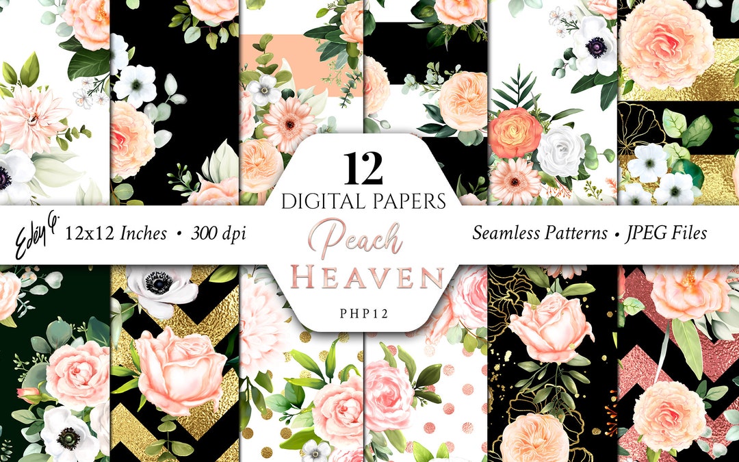 Peach Digital Papers/beige/patterns/scrapbook/seamless/print/fabric ...