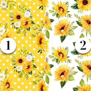 Sunflower Digital Papers/yellow/patterns/scrapbook/seamless/print ...