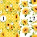 Sunflower Digital Papers/yellow/patterns/scrapbook/seamless/print ...