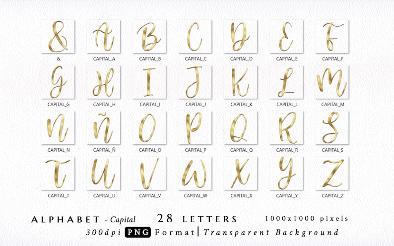 Alphabet/golden/gold/cursive/script/calligraphy/handwritten/letters ...