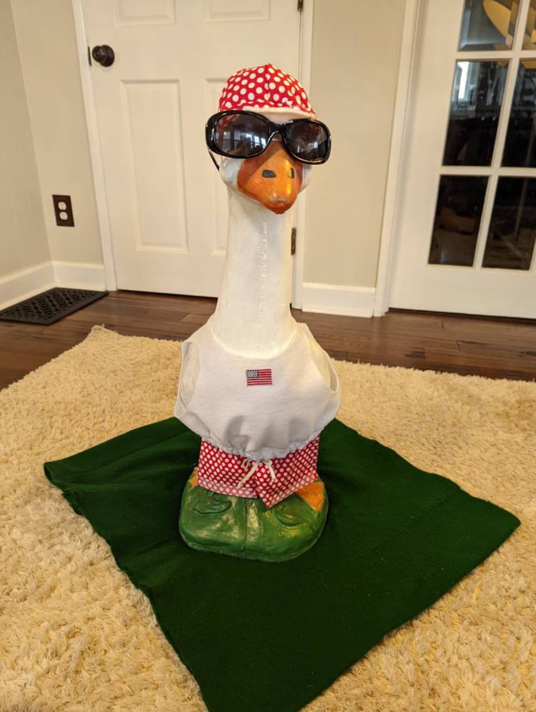 Goose Clothing, Goose Boy Swimming Trunks Red Polka Dot, White Tank Top ...