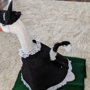 Goose Outfit. Goose Clothing.black Kitty Cat With Faux Fur Hat and Tail ...