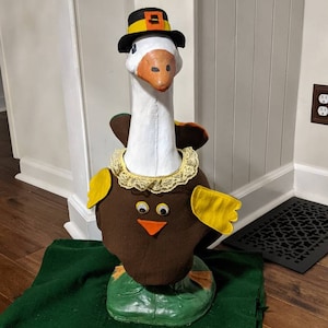 Turkey Goose Outfit. Size Large for Cement or Plastic Goose. With ...