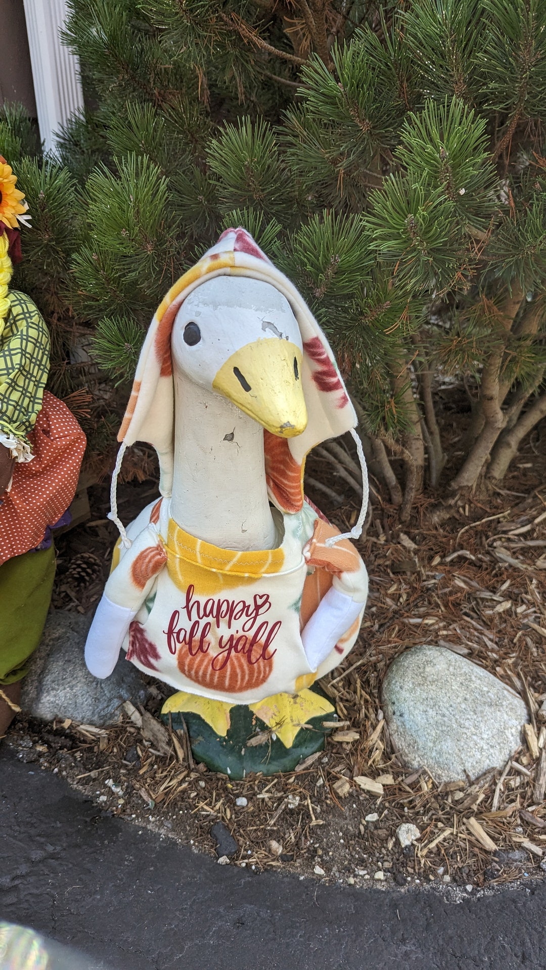 Goose Clothing, Fleece Fall Hoodie With Pumpkins and Leaves, "happy ...