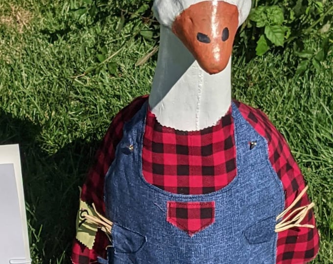Fall Farmer Overalls Lawn Goose Clothing Goose Clothes, Porch Goose ...