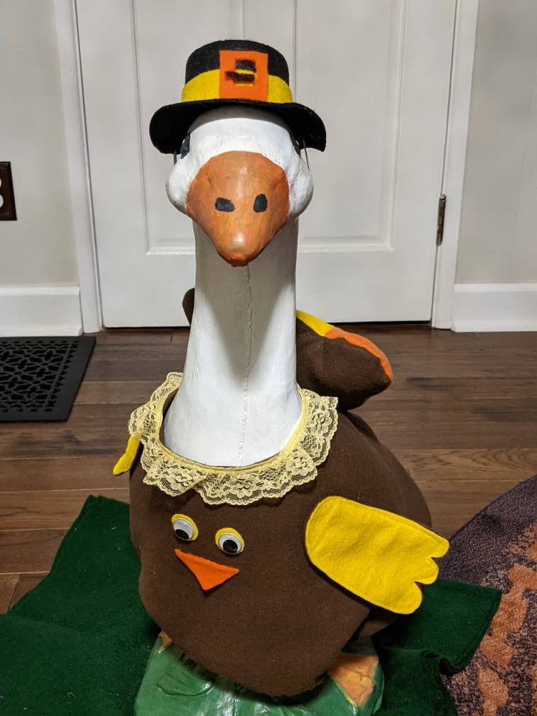 Turkey Goose Outfit. Size Large for Cement or Plastic Goose. - Etsy
