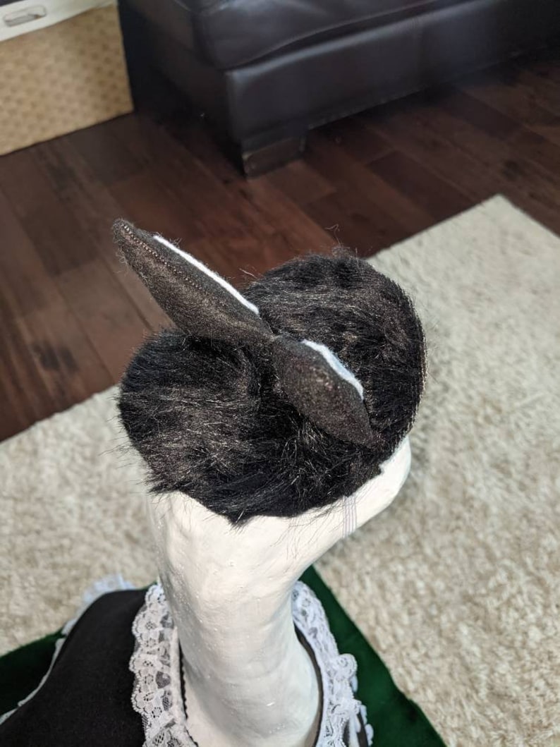 Goose Outfit. Goose Clothing.black Kitty Cat With Faux Fur Hat - Etsy