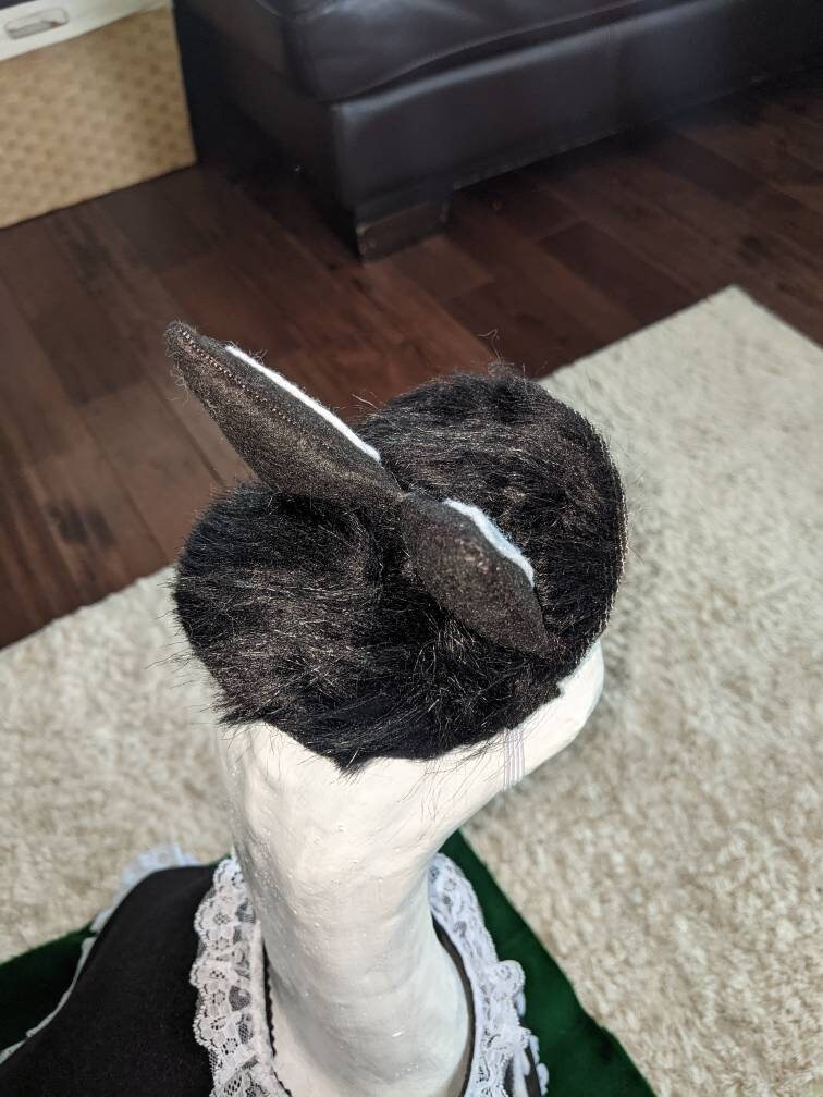 Goose Outfit. Goose Clothing.black Kitty Cat With Faux Fur Hat - Etsy