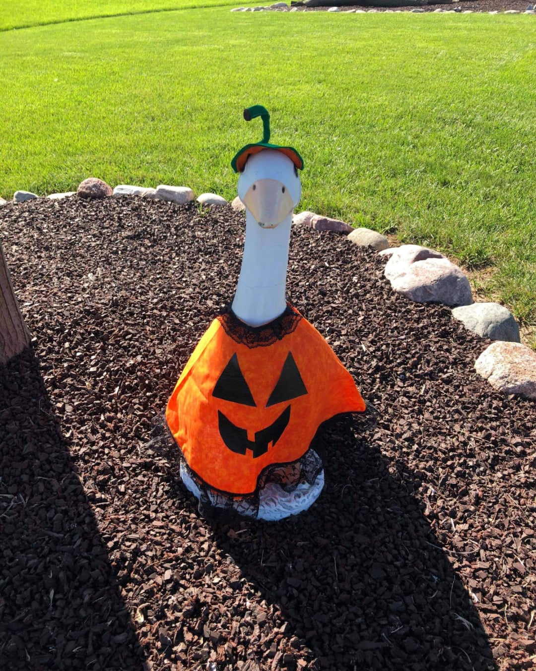 Lawn Goose Clothing Halloween Pumpkin Dress and Hat, Goose Clothes ...
