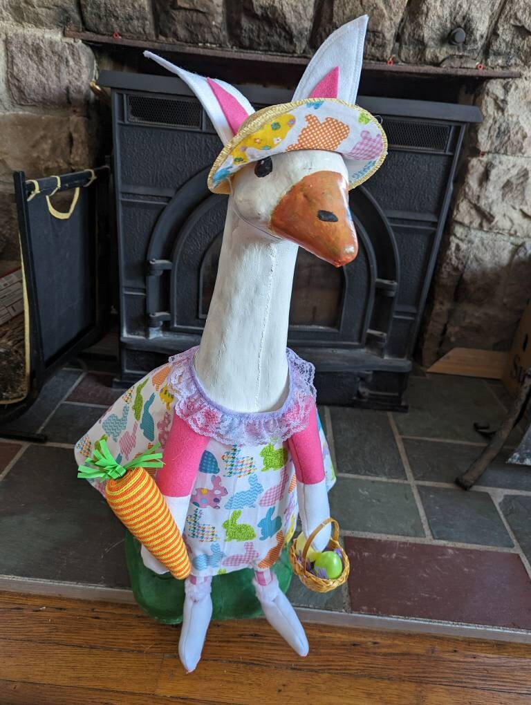 Goose Outfit Easter Bunny Outfit With Carrot Basket and Legs - Etsy