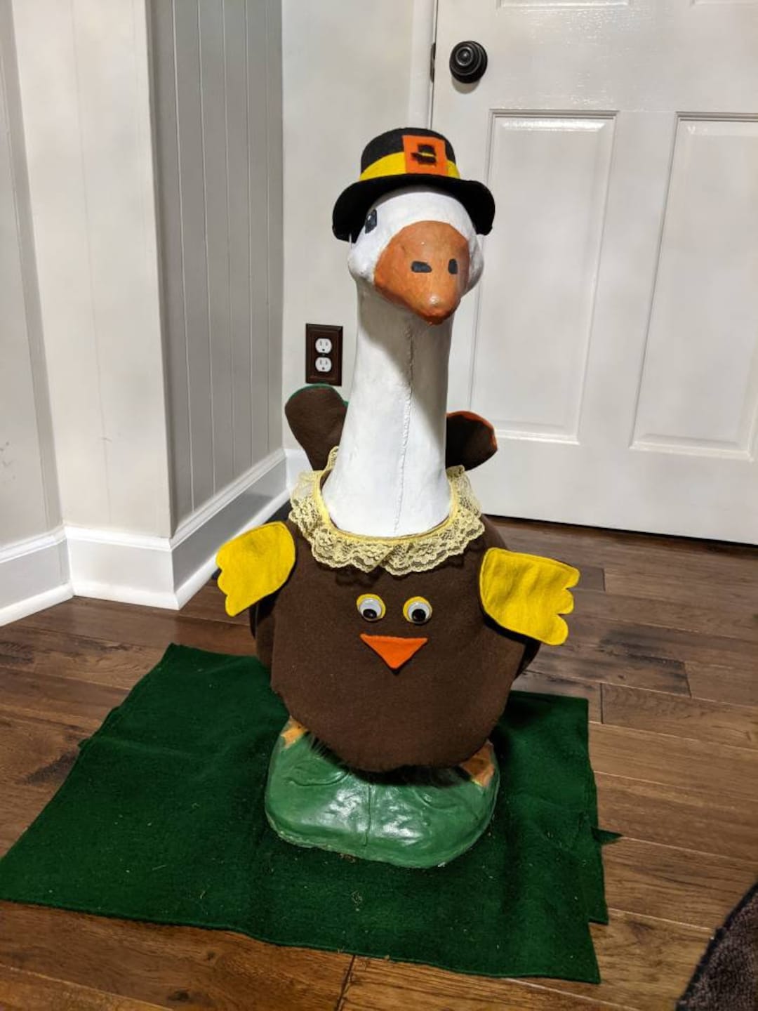 Turkey Goose Outfit. Size Large for Cement or Plastic Goose. With ...