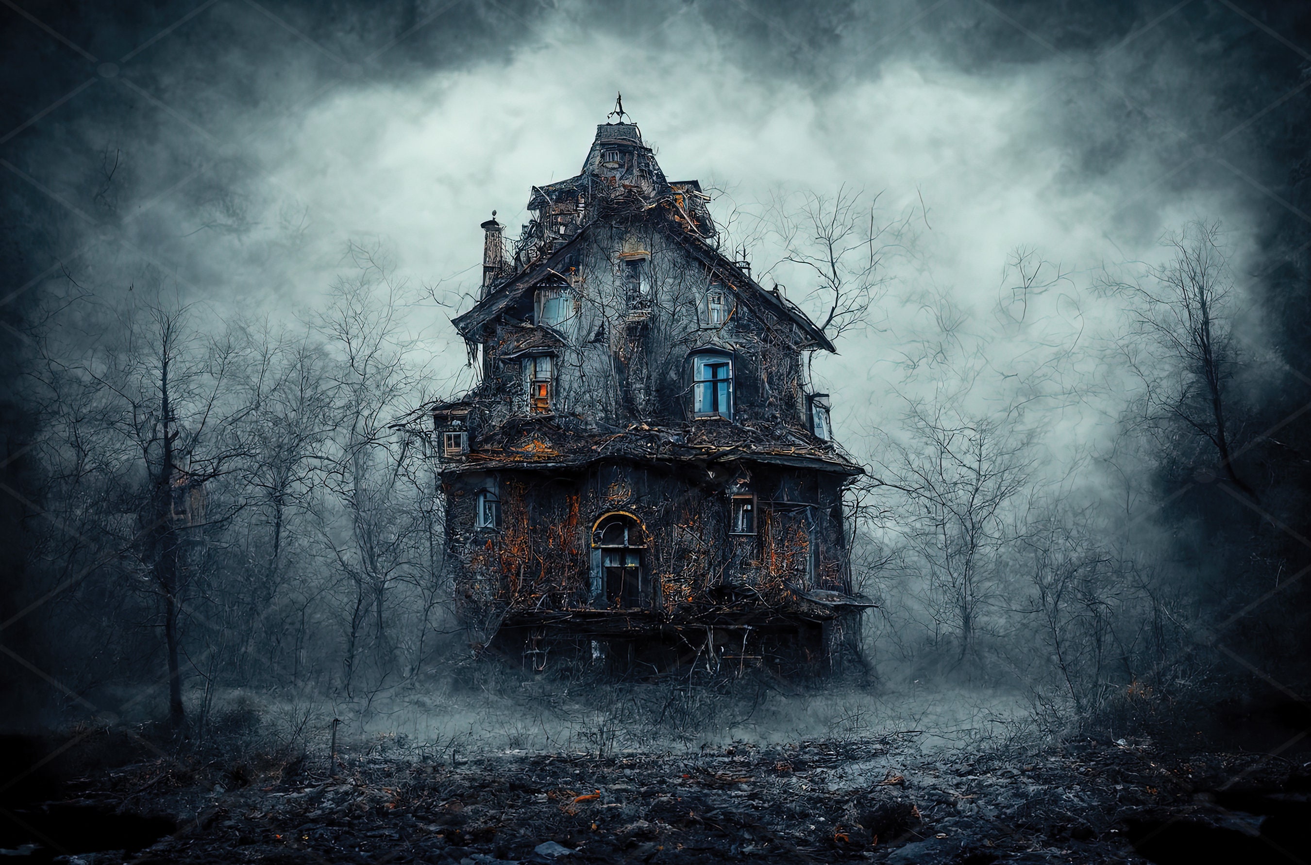 Dark Gothic Fantasy Haunted House Bundle Digital Download/art Print ...