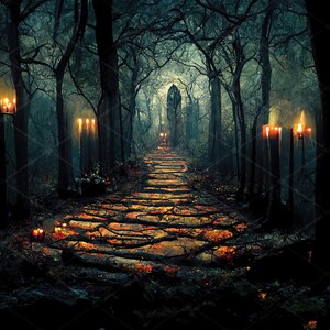 Dark Gothic Fantasy Forest Paths Digital Download/art Print/photoshop ...