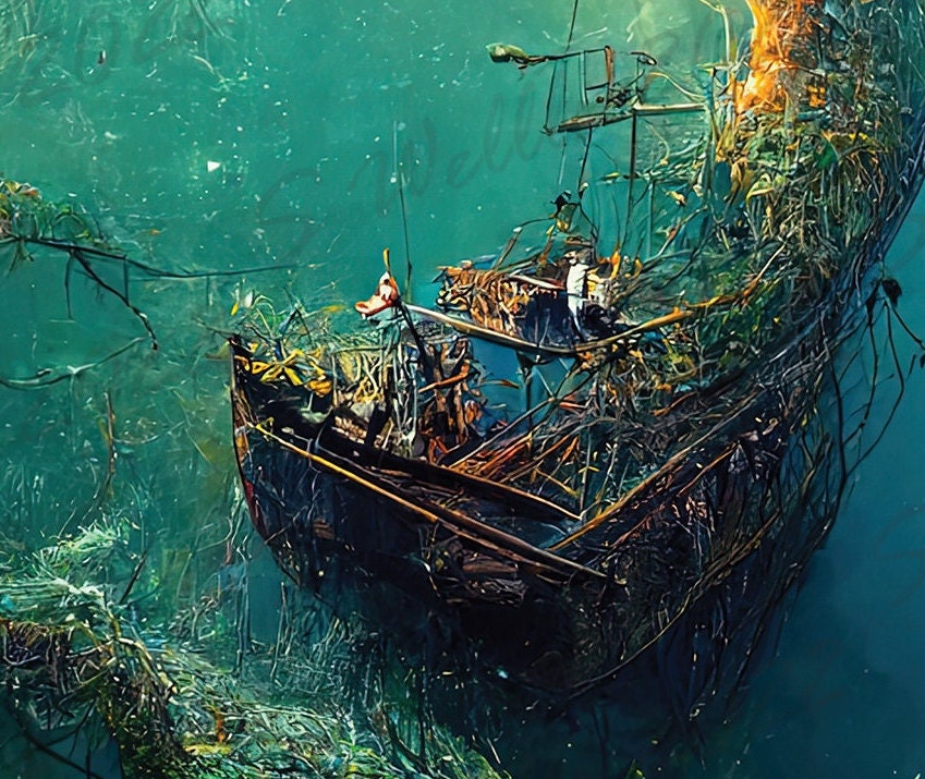 Fantasy Shipwreck Digital Download/art Print/photoshop Background ...