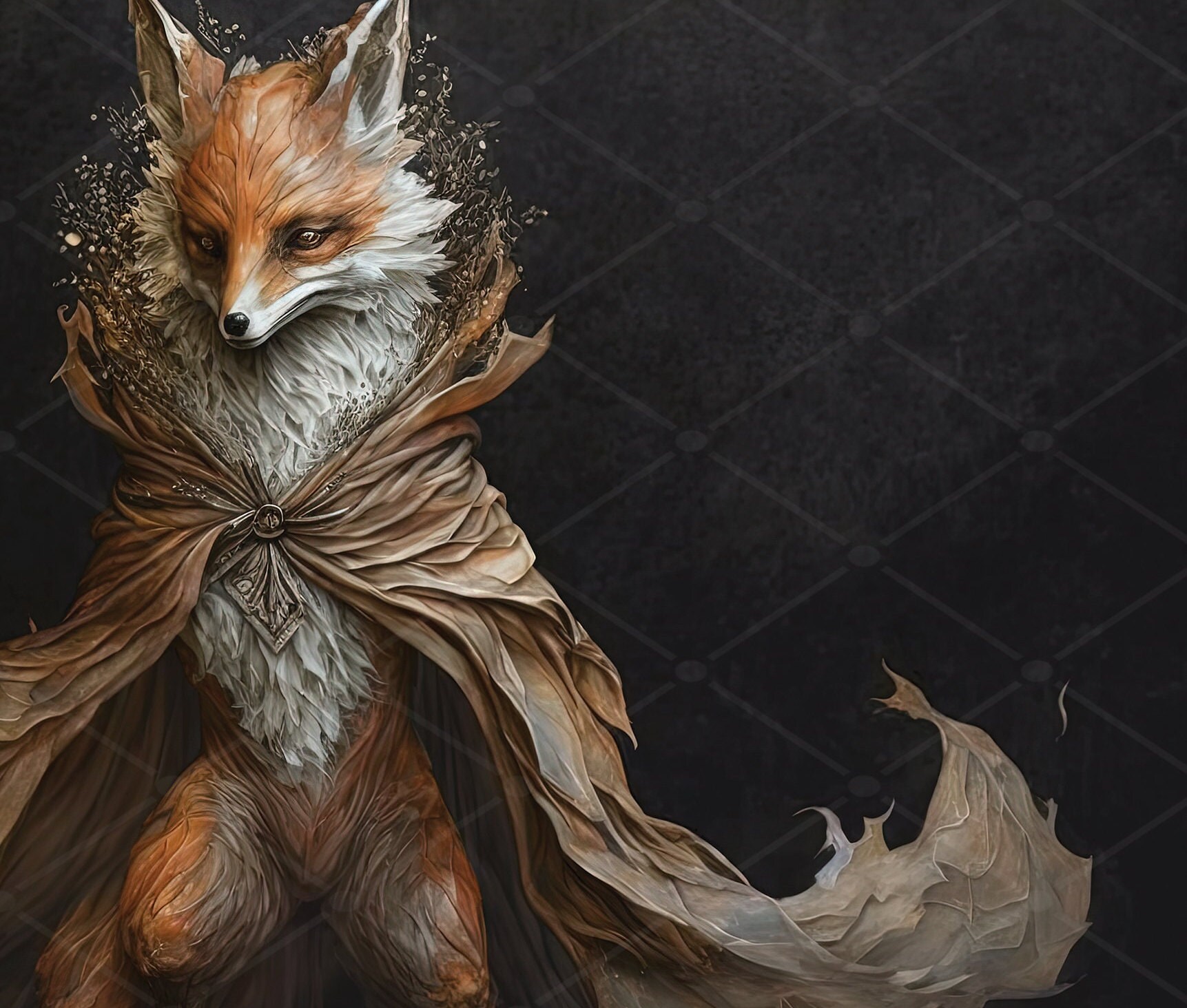 Fox Digital Download/fantasy/art Print/animal/artwork/wall Decor/wall ...