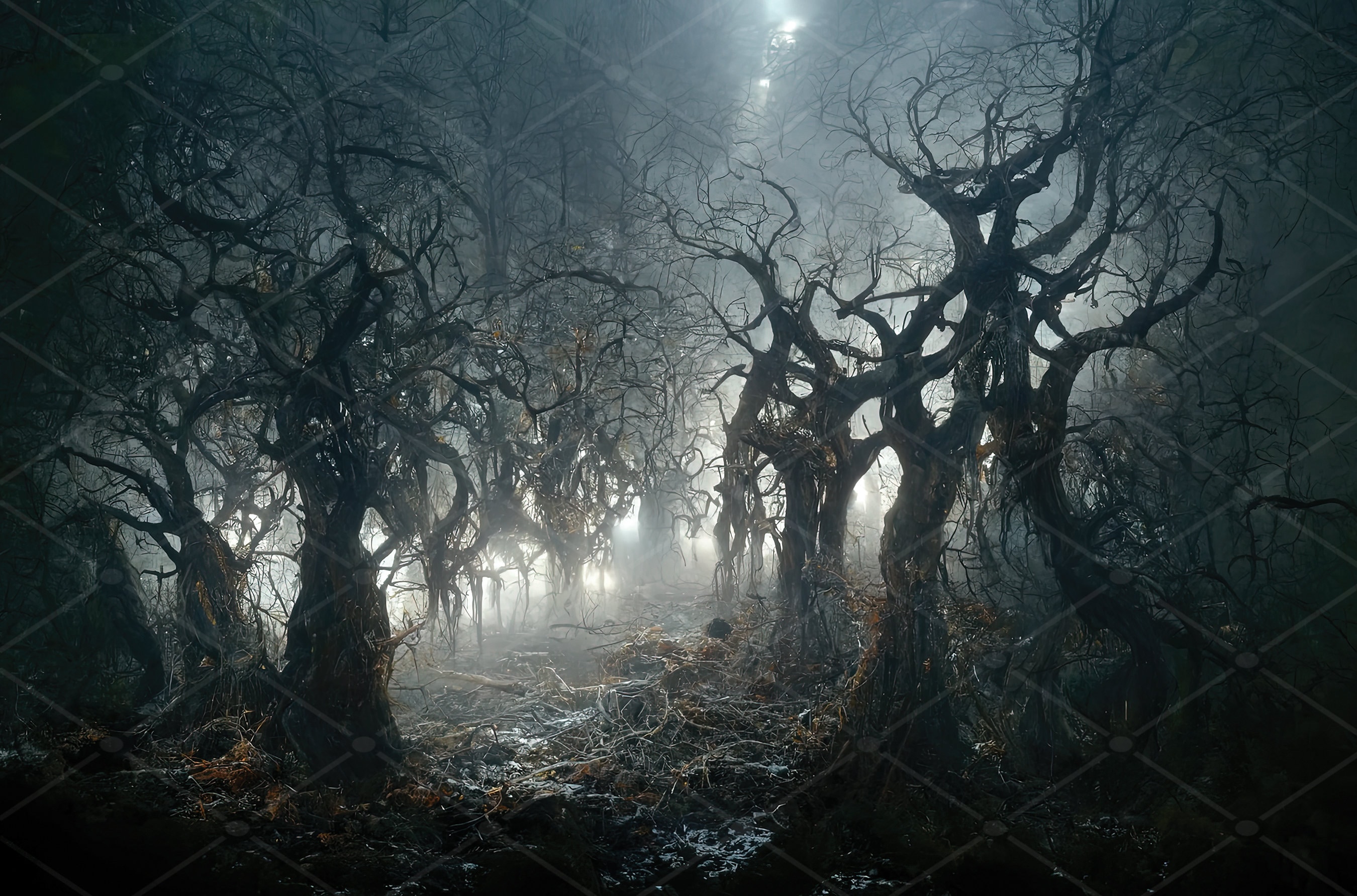 Dark Gothic Fantasy Haunted Forest Digital Download/art Print/photoshop ...