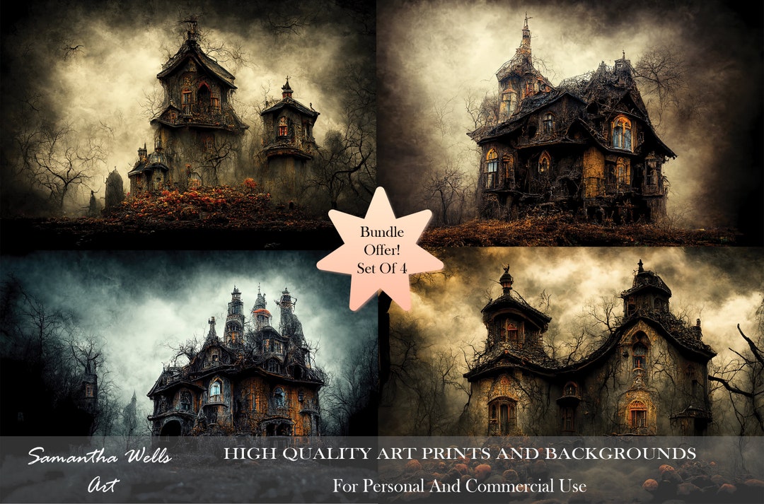 Dark Gothic Fantasy Haunted House Bundle Download/art Print/photoshop ...