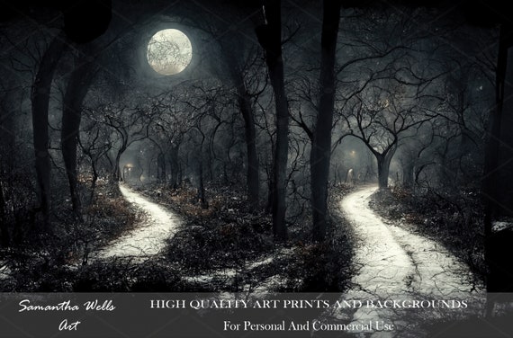 Moonlit Forest Wallpaper