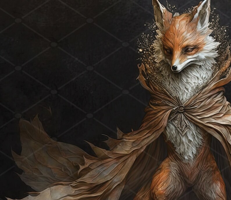 Fox Digital Download/fantasy/art Print/animal/artwork/wall Decor/wall ...
