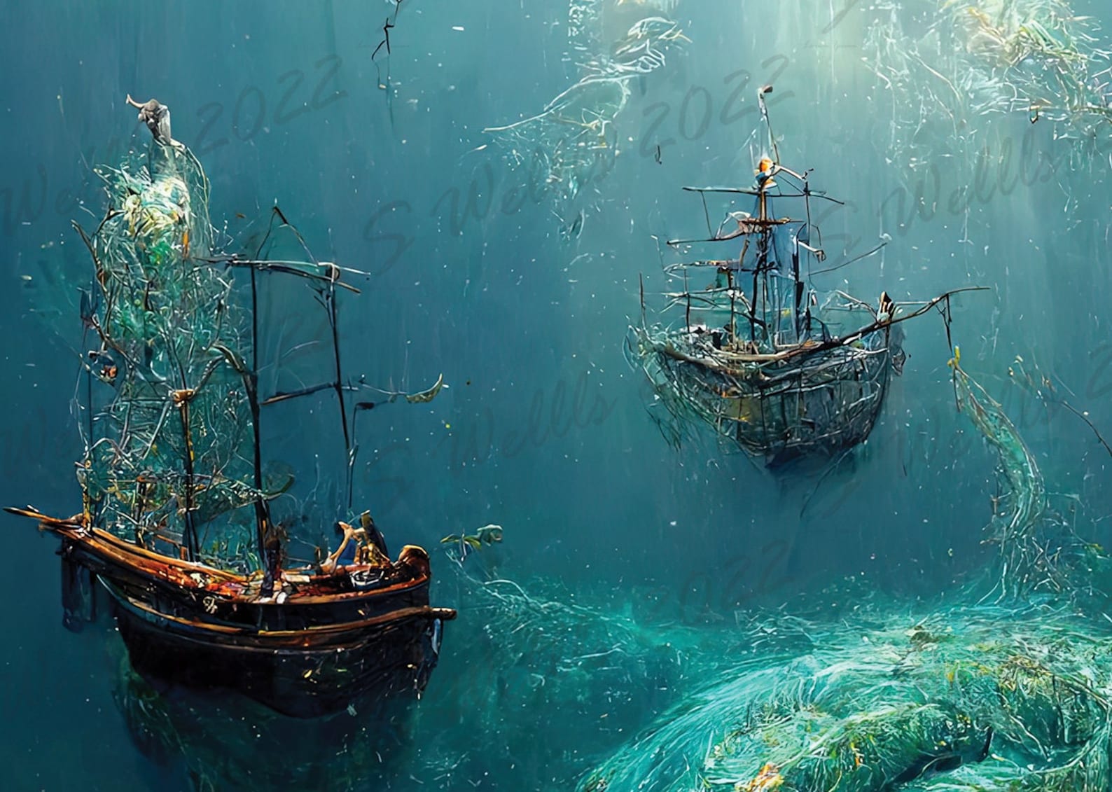 Fantasy Shipwreck Digital Download/art Print/photoshop Background ...