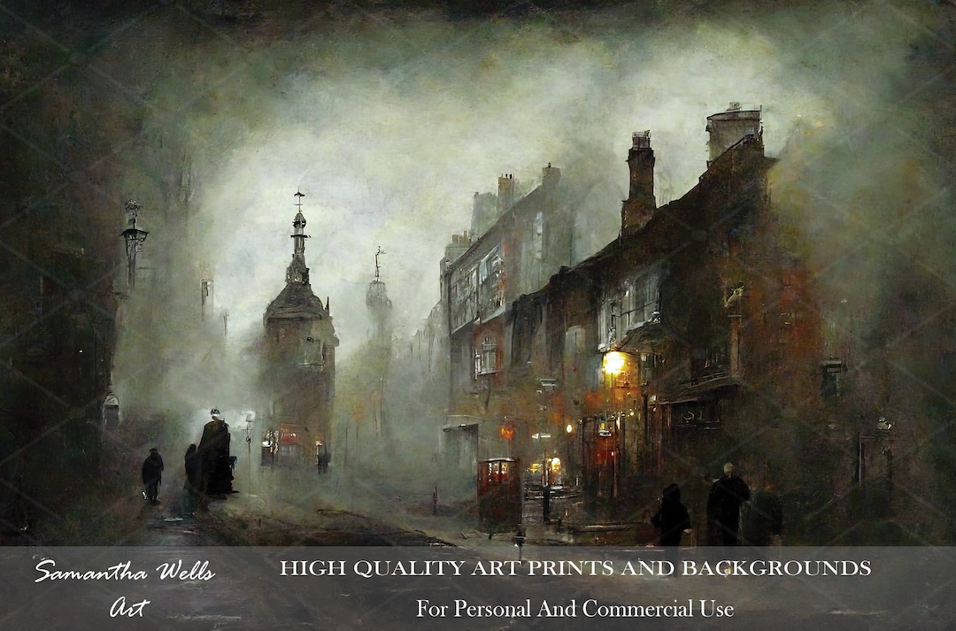 Dark Gothic Fantasy Old London Digital Download/art Print/photoshop ...