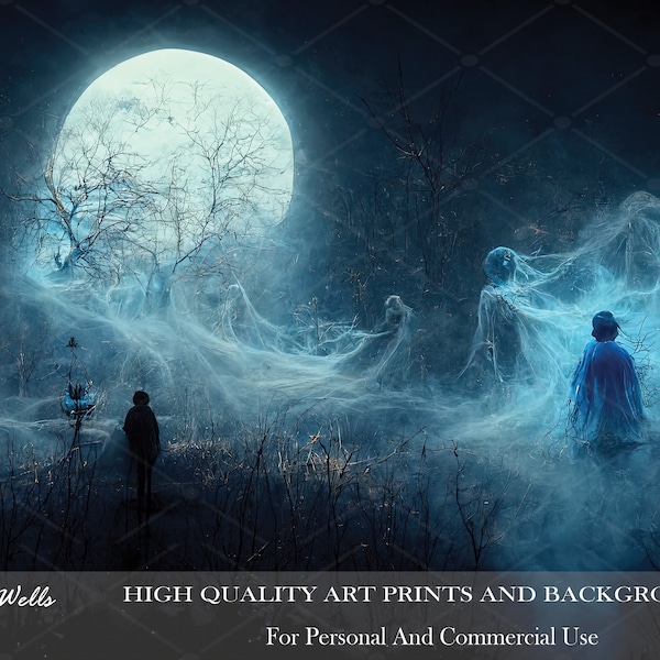 Blue Moon Print - Etsy