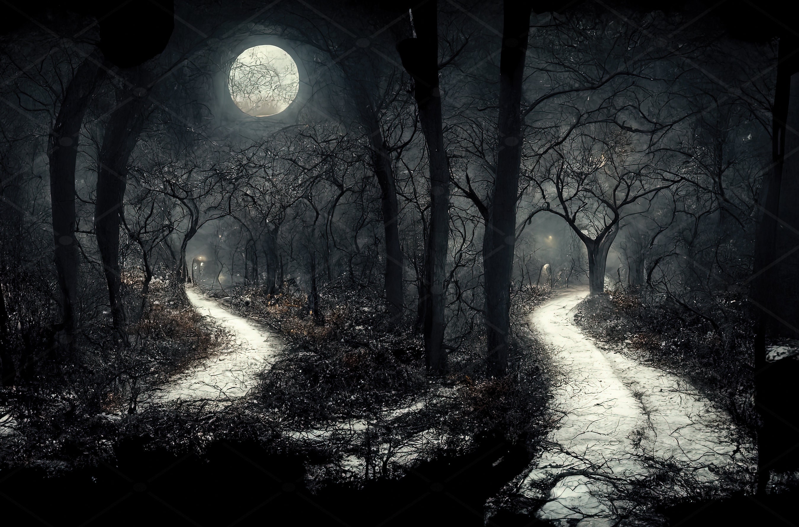 Dark Gothic Fantasy Forest Paths Digital Download/art - Etsy
