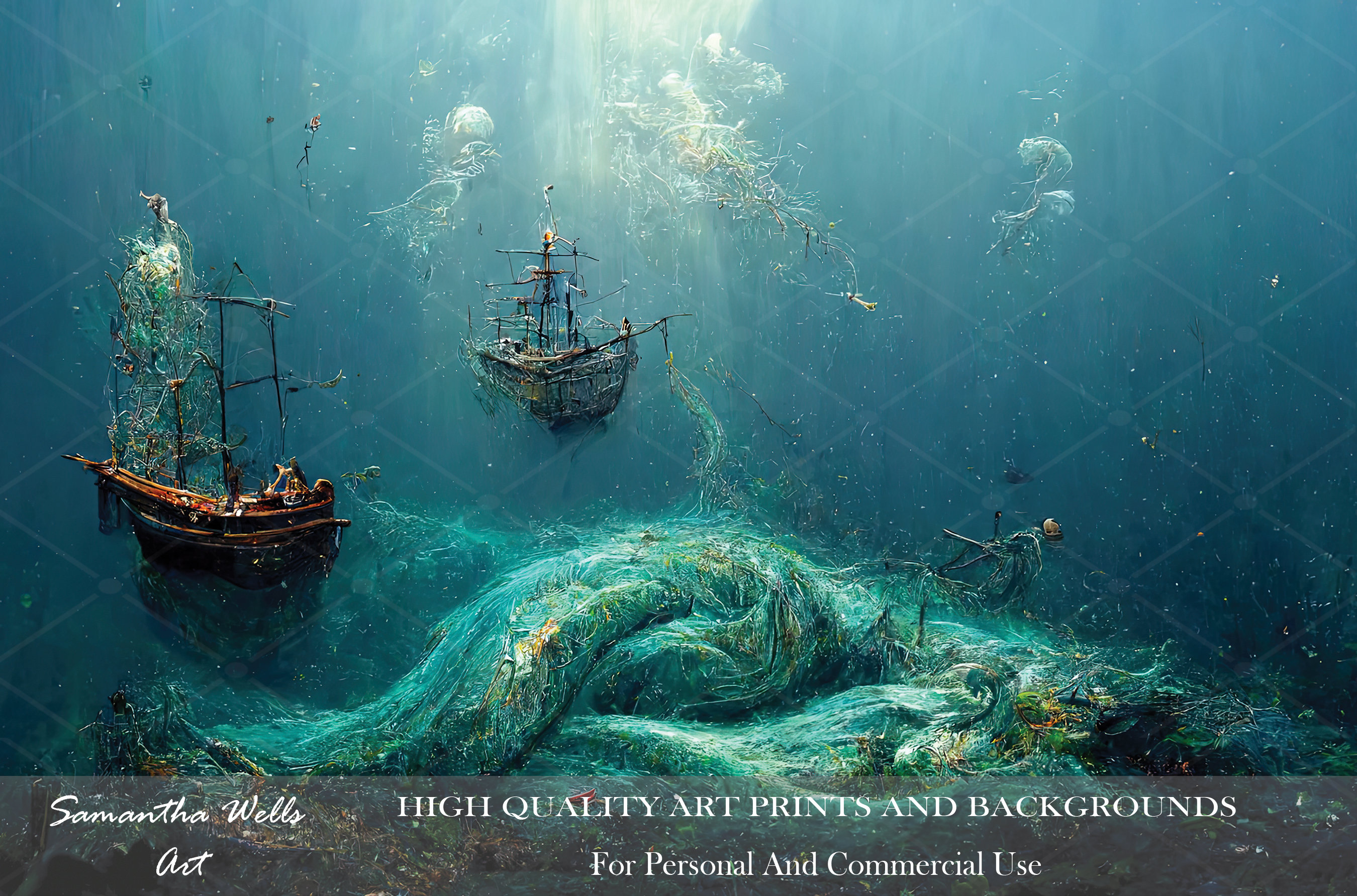 Fantasy Shipwreck Digital Download/art Print/photoshop Background ...