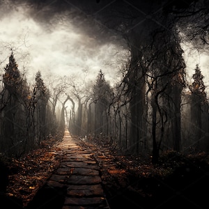 Dark Gothic Fantasy Forest Paths Digital Download/art Print/photoshop ...