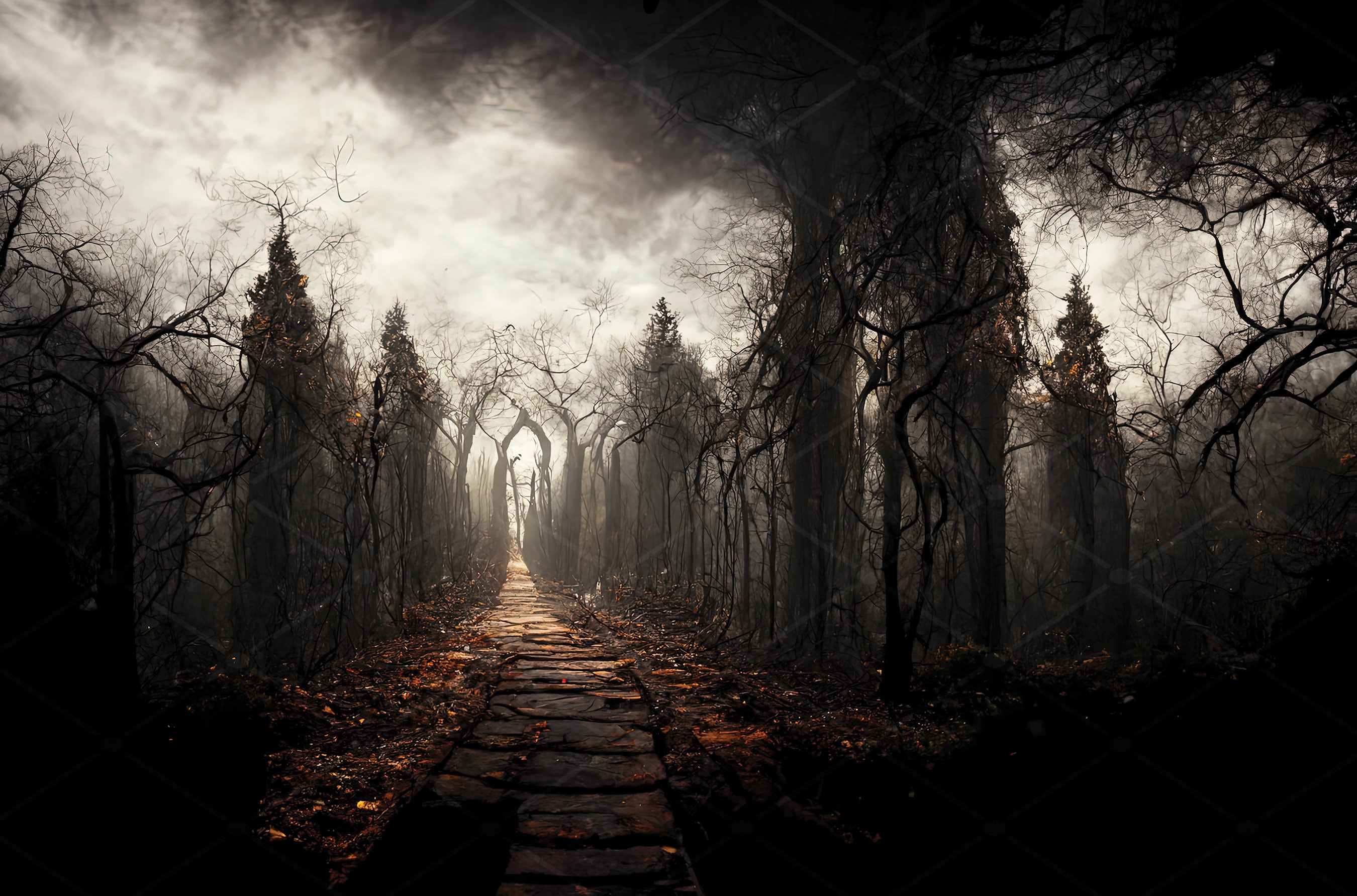 Dark Gothic Fantasy Forest Paths Digital Download/art - Etsy