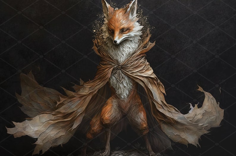 Fox Digital Download/fantasy/art Print/animal/artwork/wall Decor/wall ...