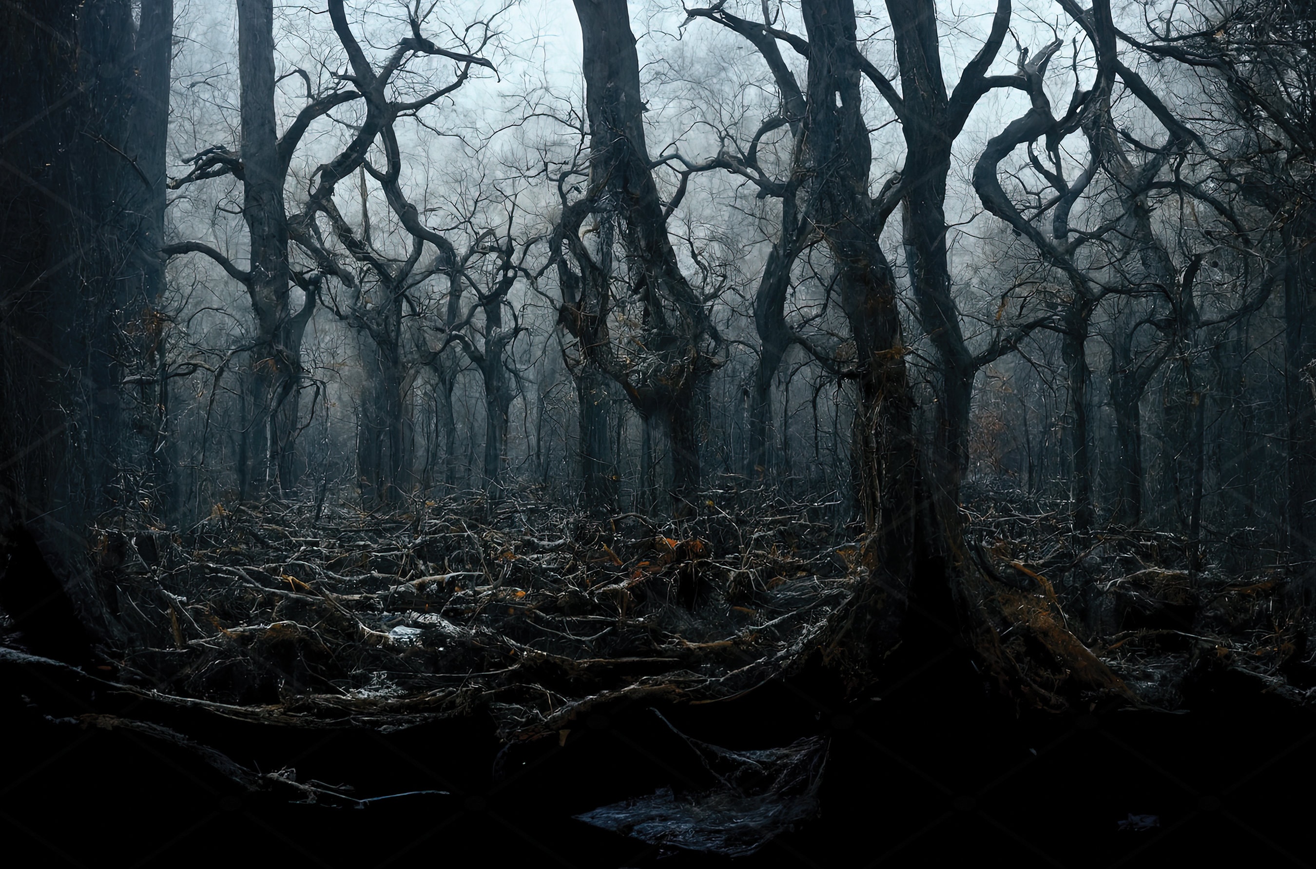 Dark Gothic Forest Art Print Bundle: Spooky Photoshop Backgrounds ...