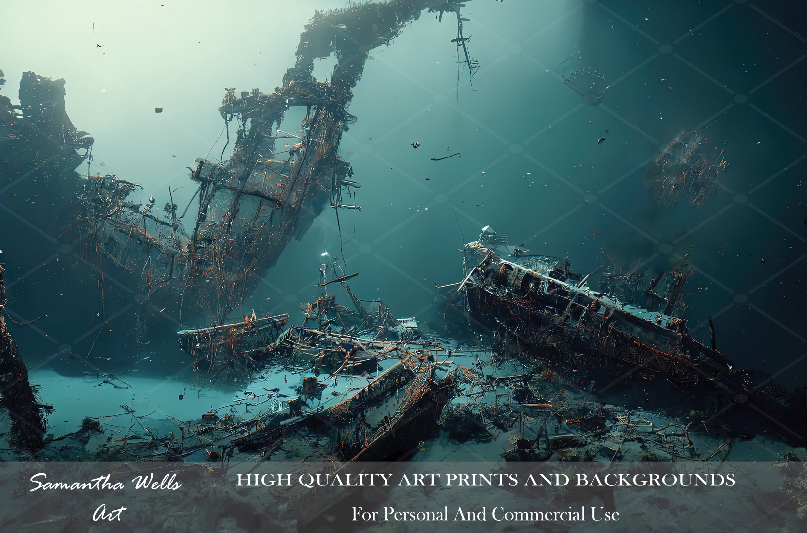 Dark Fantasy Shipwreck Digital Download/art Print/photoshop Background/printable Backdrop/creepy ...