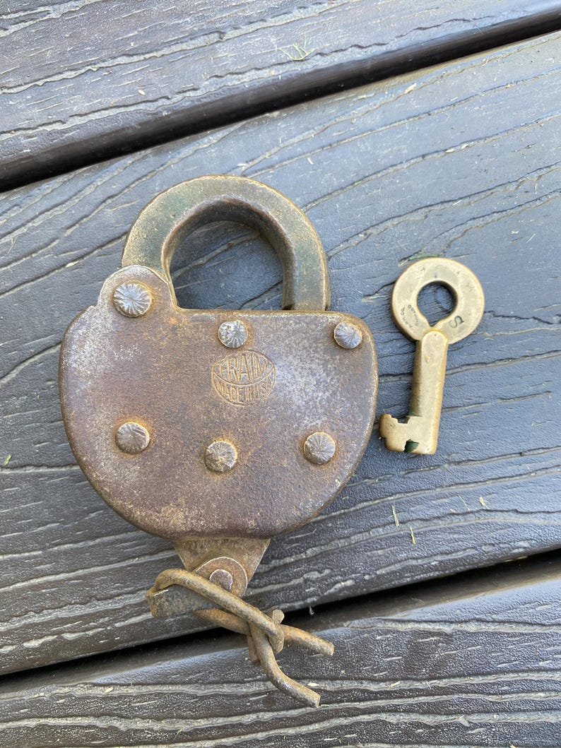 Ccc&stl Big Four Railway Fraim Steel and Brass Switch Lock With Key - Etsy