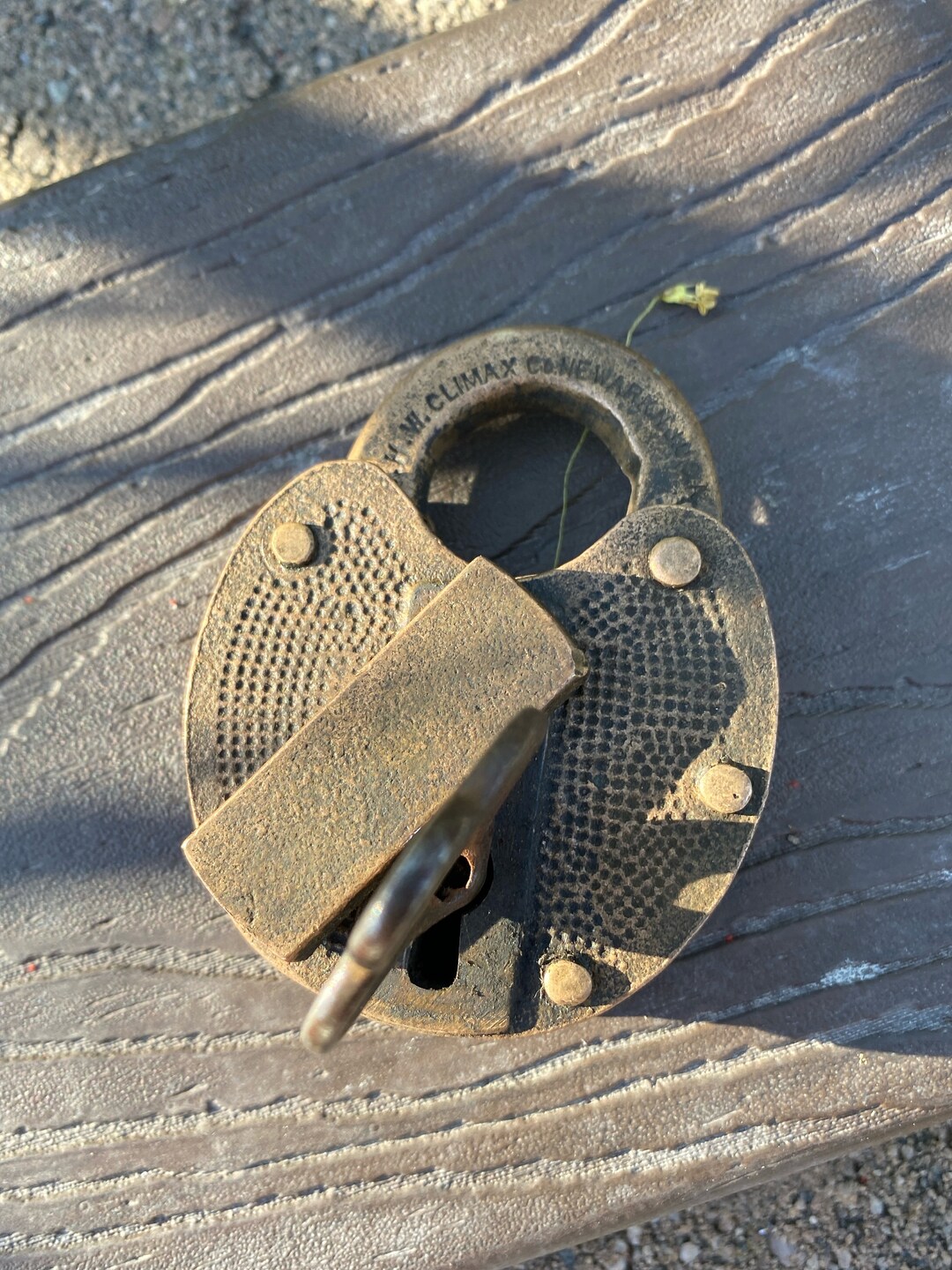 JHW Climax Newark NJ Brass Heart Shaped Brass Lock With Key. - Etsy