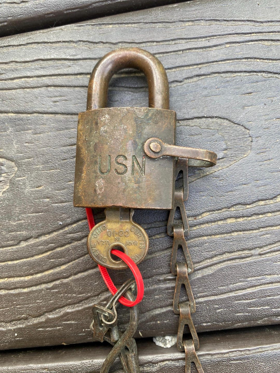 USN Navy Corbin Brass Lock W/key - Etsy