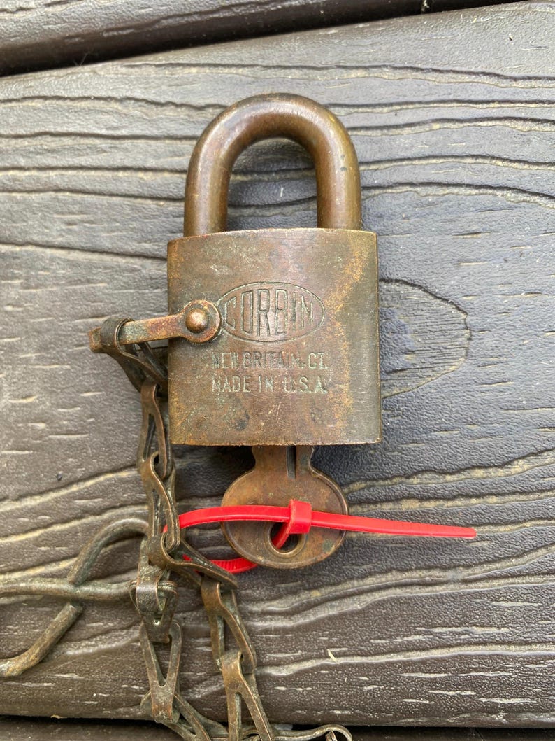 USN Navy Corbin Brass Lock W/key - Etsy