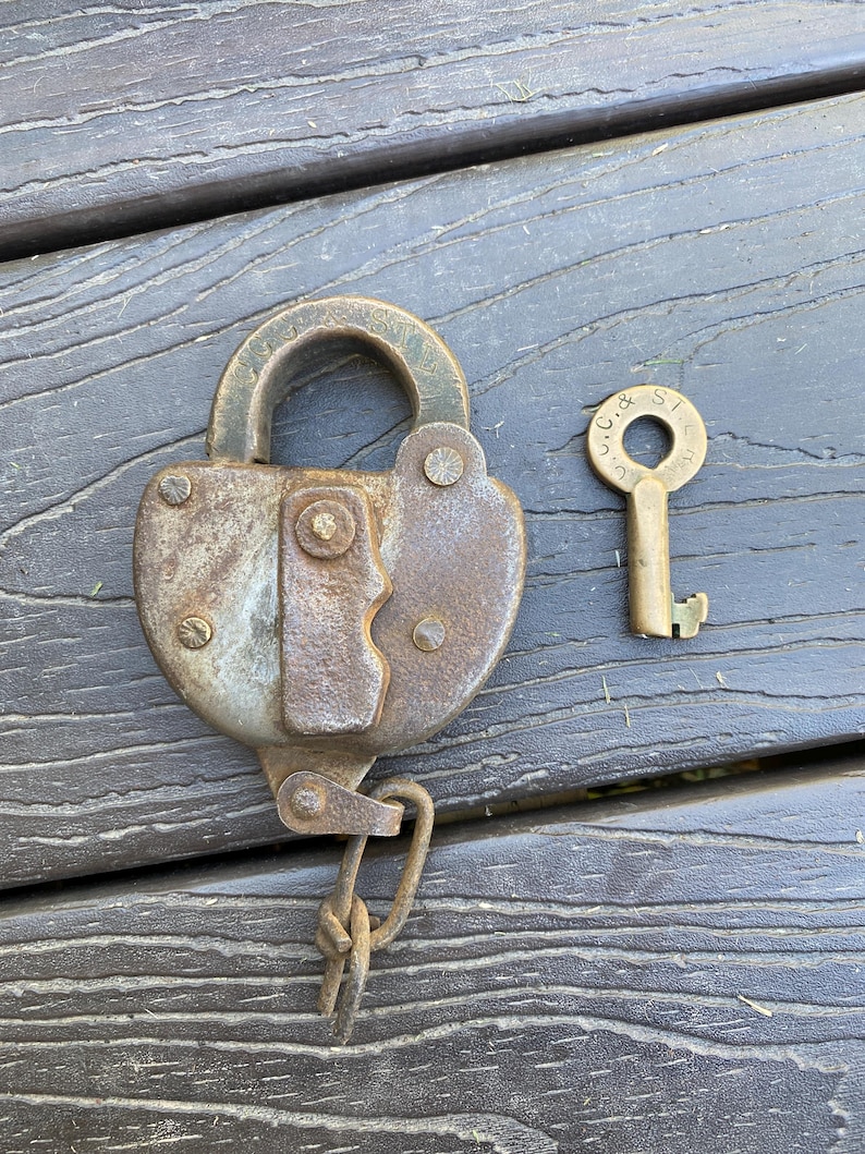 Ccc&stl Big Four Railway Fraim Steel and Brass Switch Lock With Key - Etsy