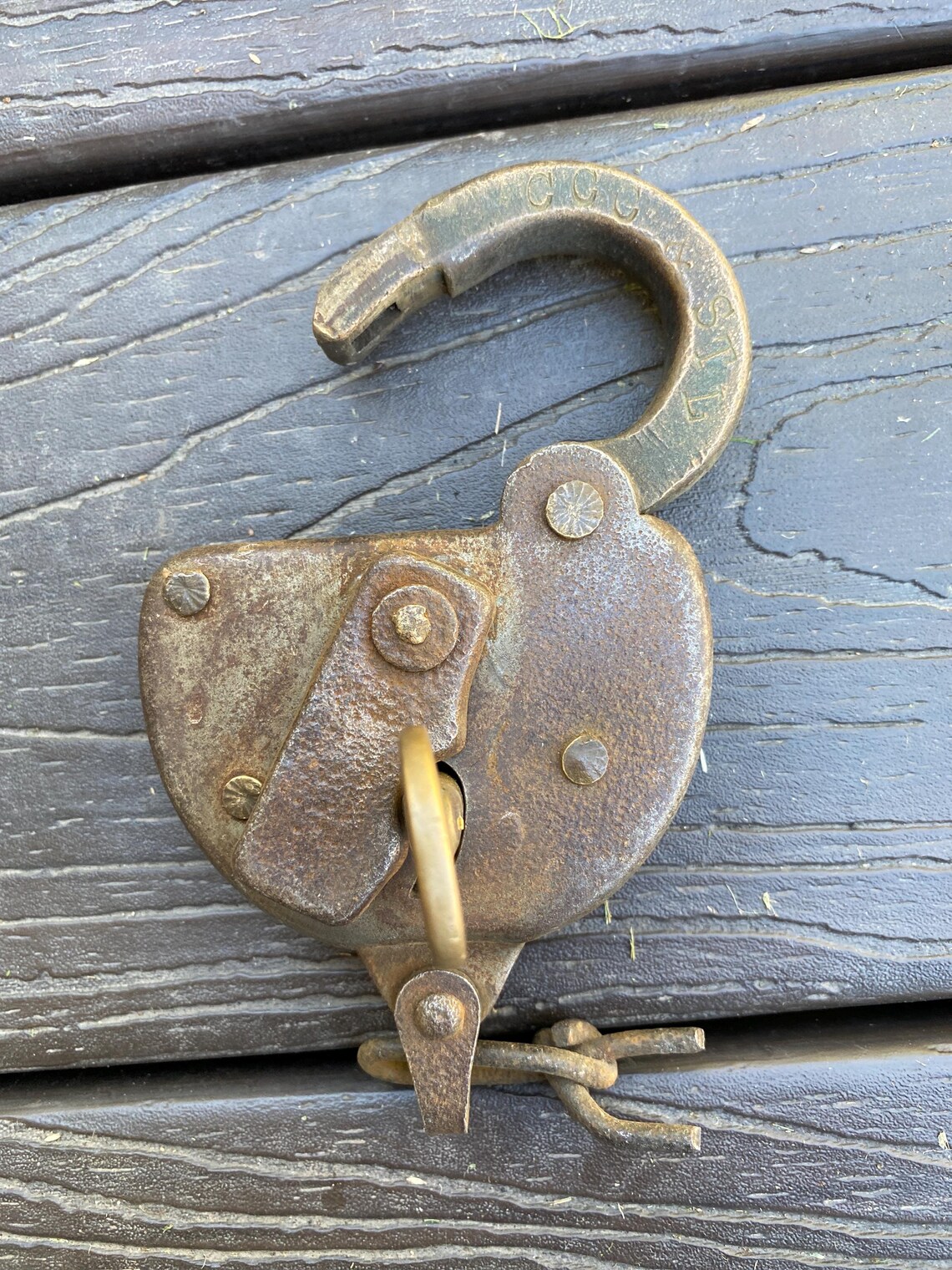 Ccc&stl Big Four Railway Fraim Steel and Brass Switch Lock With Key - Etsy