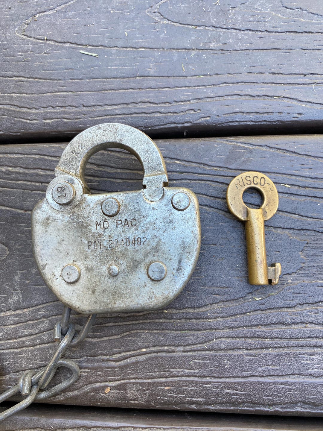 Mopac Missouri Pacific Railroad 1987 Adlake Steel Switch Lock With ...