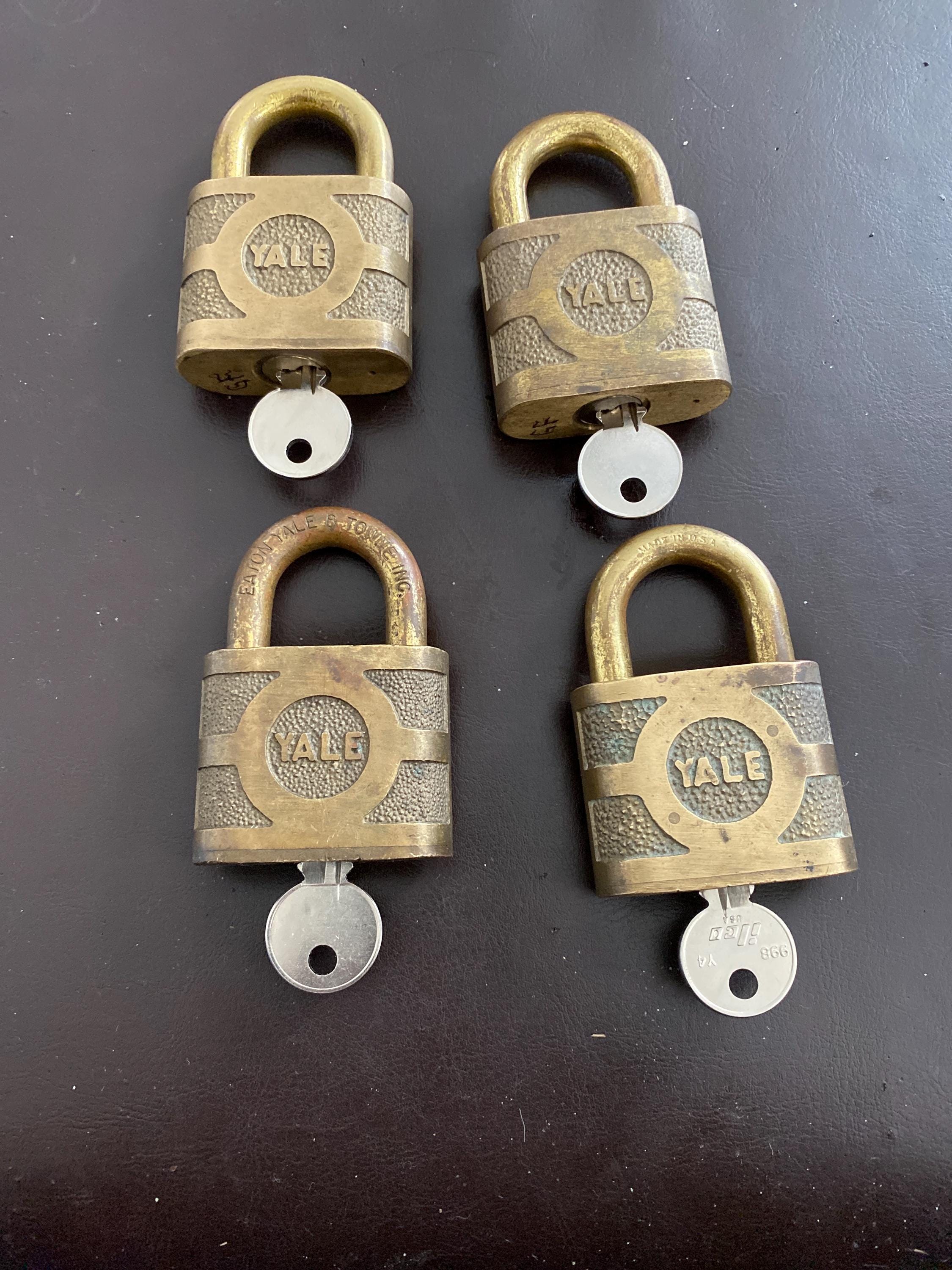 Lot of Four Yale Solid Brass 850 Locks W/keys, All Keyed Alike - Etsy