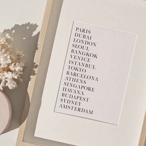 DIGITAL DOWNLOAD Cities Around the World City Name Print - Etsy