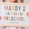 DIGITAL DOWNLOAD First Day of School Sign Printable Retro Rainbow ...