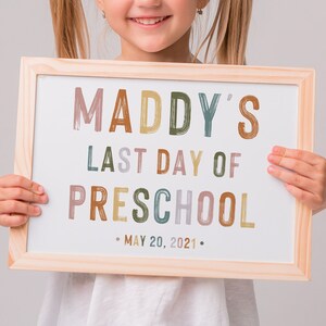DIGITAL DOWNLOAD Custom Last Day of School Sign Printable Back to ...