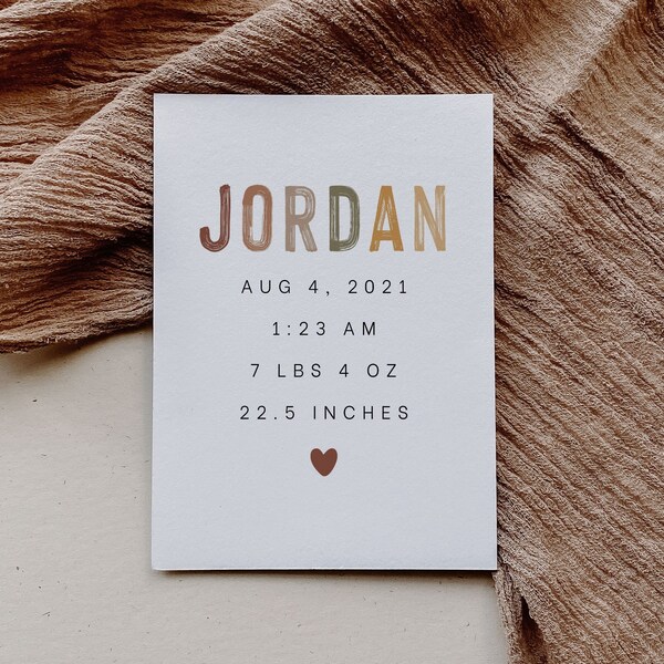 Birth Stat Sign - Etsy