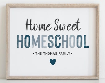 Home Sweet Homeschool Sign Printable Wall Art Home Decor - Etsy