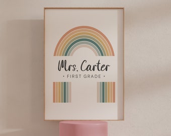 Custom Digital Download Teacher Name Sign Printable Custom Classroom ...